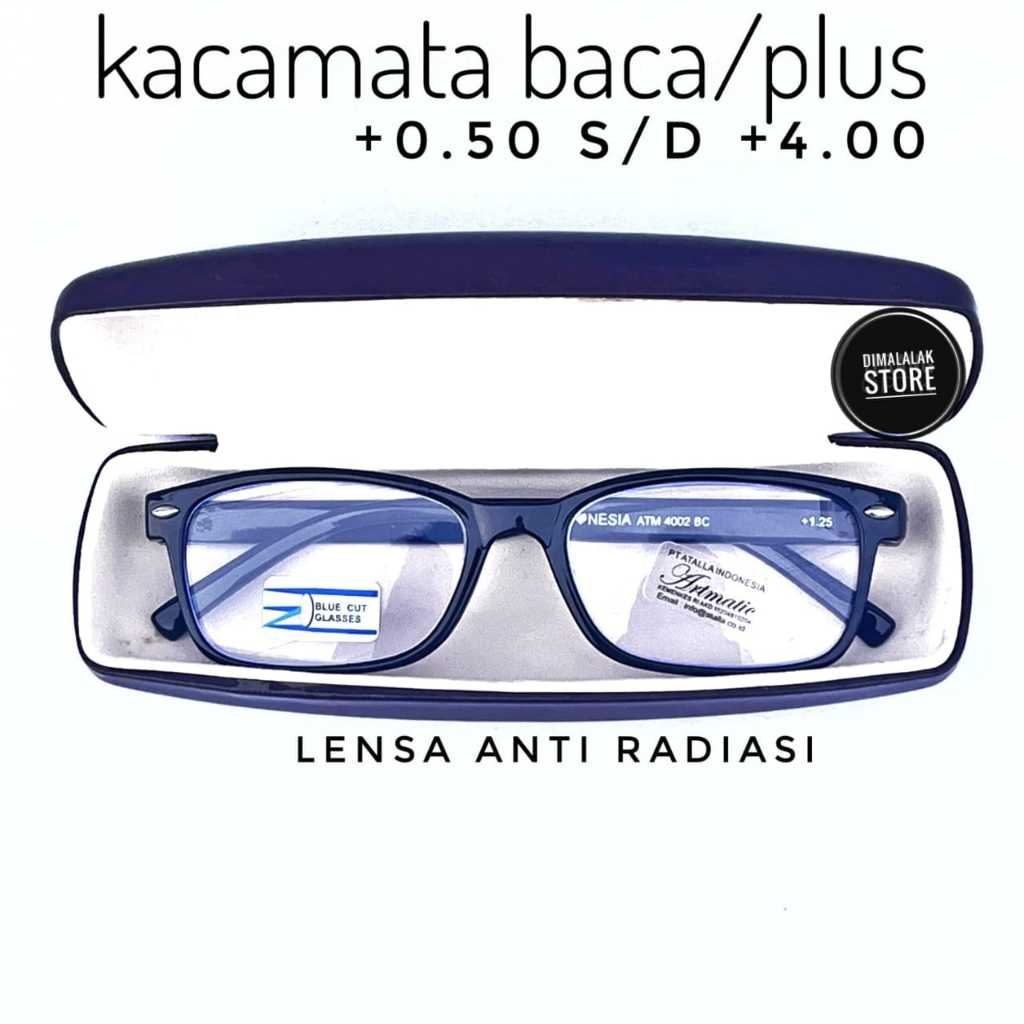 Jual PROMO/KACAMATA BACA LENSA BLUE RAY/ANTI RADIASI TERSEDIA UKURAN ...