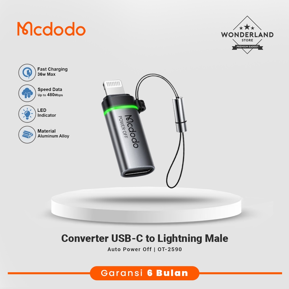 Jual Mcdodo Converter Adapter USB-C to iP Lightning 36W PD Fast ...