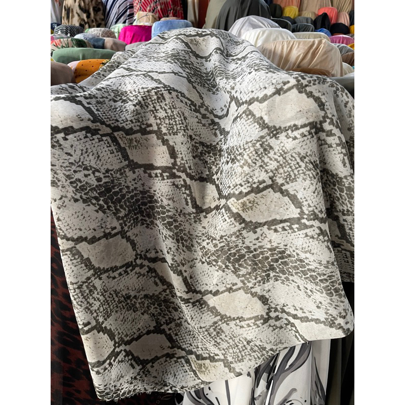 Jual Kain Sifon Motif - Kain Motif Ular - Kain Ular - Kain Menerawang ...
