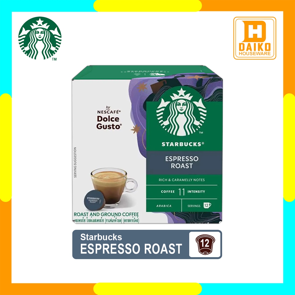 Jual Starbucks Espresso Roast Capsule Box By Nescafe Dolce Gusto NDG ...