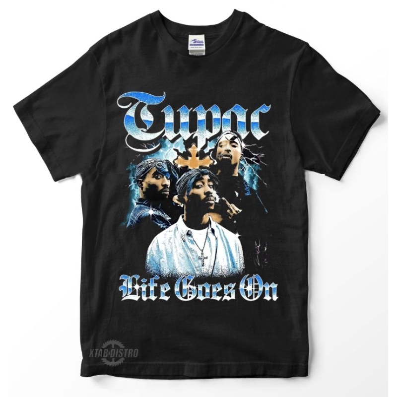 Jual Kaos TUPAC life goes on tshirt vintage rap tee oversize tupac ...
