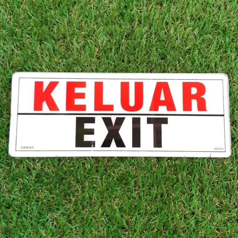 Jual SIGN BOARD ACRYLIC KELUAR EXIT AKRILIK PERINGATAN SIGN LABELING ...