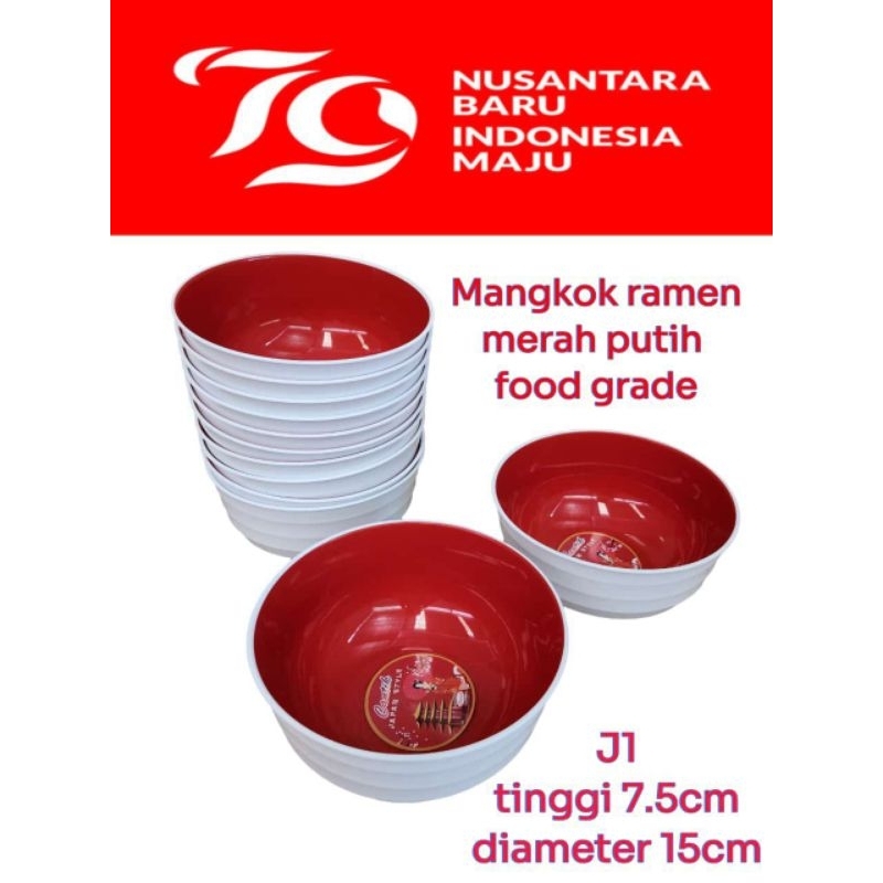 Jual MANGKOK RAMEN MERAH PUTIH J1 /lusin | Shopee Indonesia