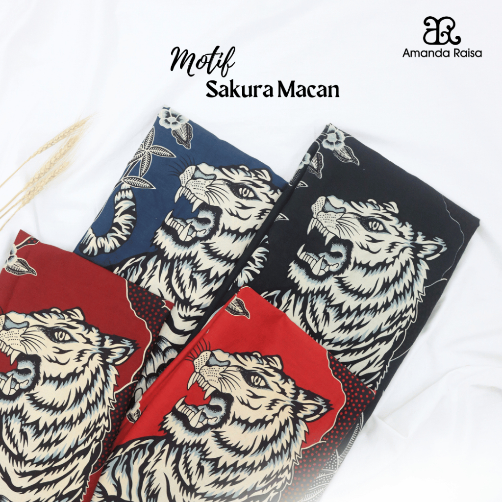 Jual Kain Batik Meteran Potongan Motif Sakura Macan | Shopee Indonesia