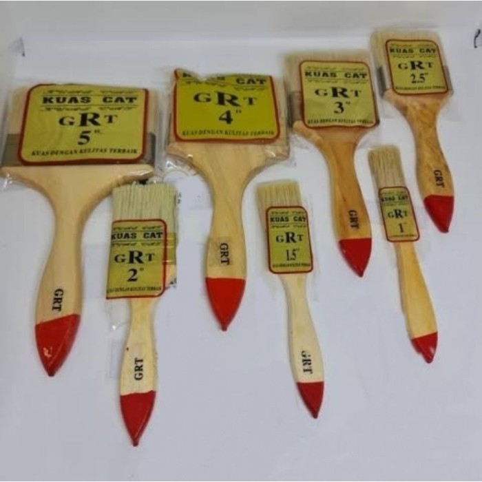 Jual Kuas Cat GRT | 1 inci / 1.5 inci / 2 inci / 2.5 inci / 3 inci / 4 ...