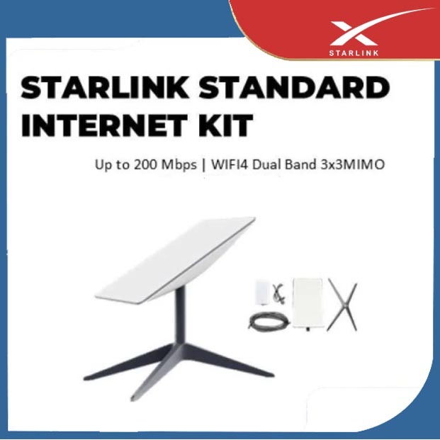 Jual STARLINK STANDARD KIT Satellite Antenna & WiFi Router Kit - Dual ...