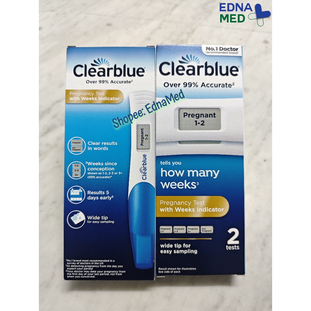 Jual Clearblue Digital Pregnancy Test With Weeks Indicator | Shopee ...