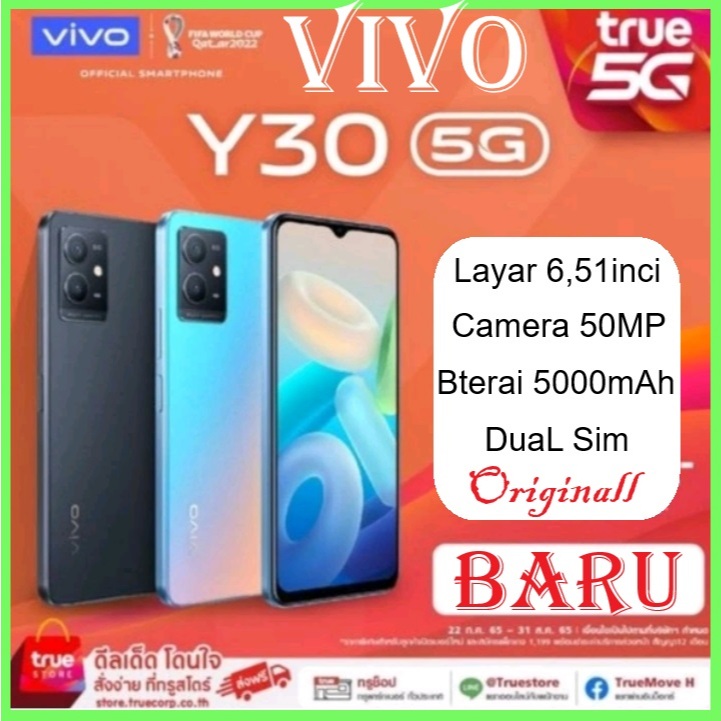 Jual {New} VIVO Y30 (5G) ORi RAM 12/256GB [Layar 6,51inci+Dual Sim ...