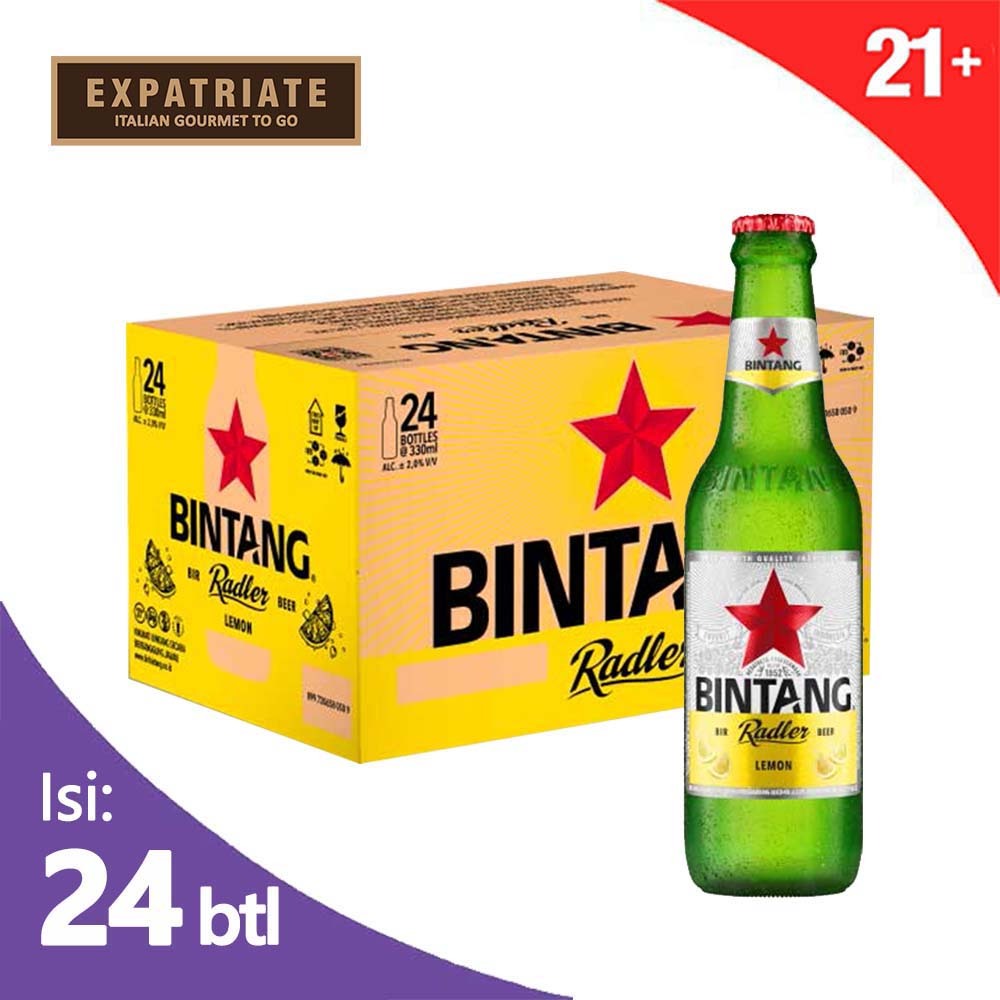 Jual Bintang Radler Lemon Pint 330ml (24pcs) - Beer | Shopee Indonesia