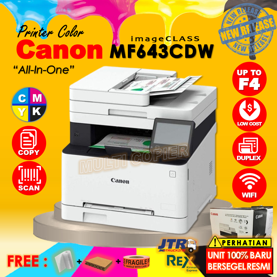 Jual Printer Laser Color Canon MF643cdw Mesin Fotocopy All In One imageCLASS MF 643 cdw LaserJet ...