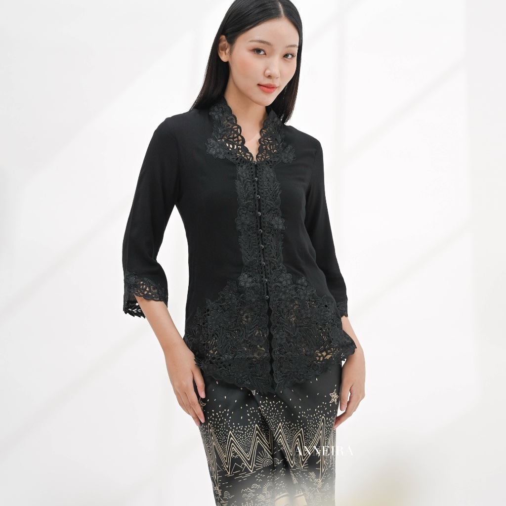 Jual KEBAYA HITAM MODERN LENGAN PANJANG (AINI) | Shopee Indonesia