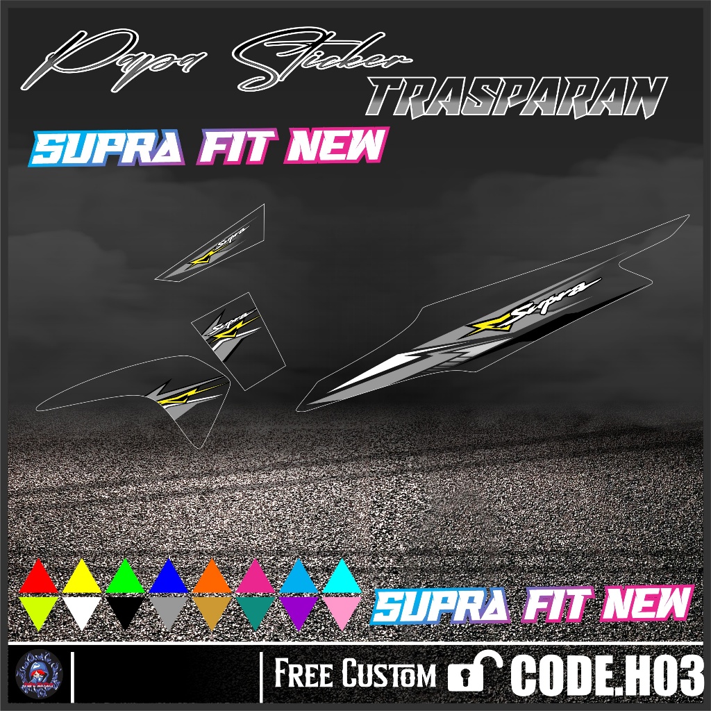 Jual Transparan Striping SUPRA FIT NEW STICKER MOTIF Transparan papa ...
