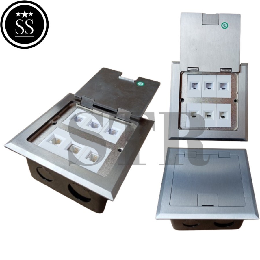 Jual Floor socket / Box soket 6 rj45 Lan meja/lantai | Shopee Indonesia