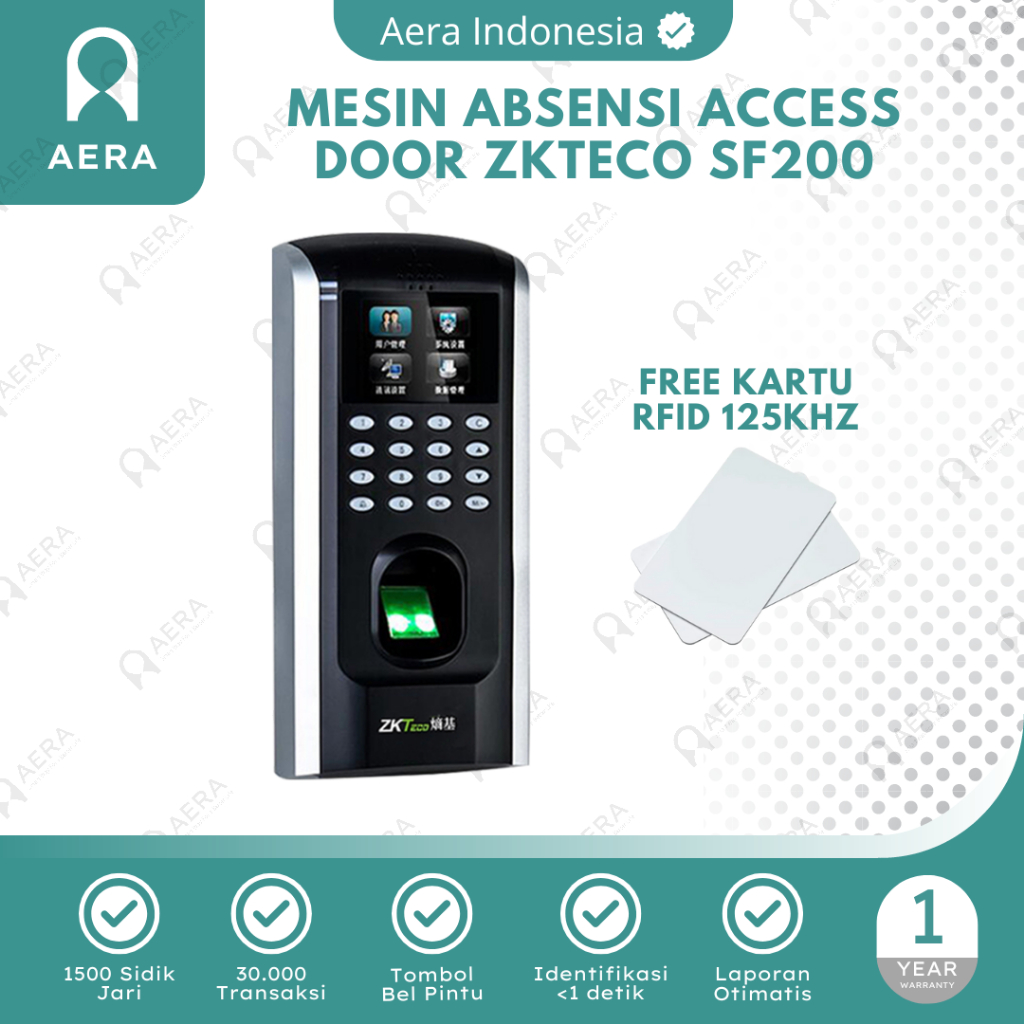 Jual Mesin Absensi Fingerprint dan Akses Kontrol Pintu ZKTECO SF200 | Mesin Absensi Sidik Jari ...