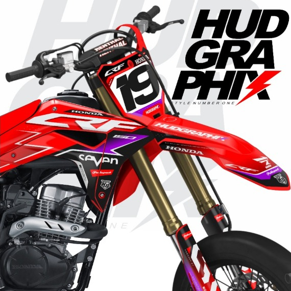 Jual STIKER DECAL HUDGRAPHIX CRF150L 450HRV KLX/D-TRACKER 150/140/230 ...