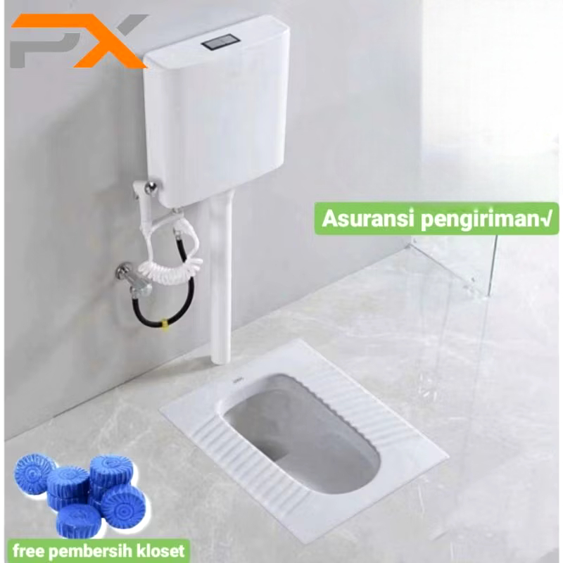 Jual Kloset Jongkok Mr.Tao bahan keramik 1set + Water Tank Free Packing Peti Kayu | Shopee Indonesia