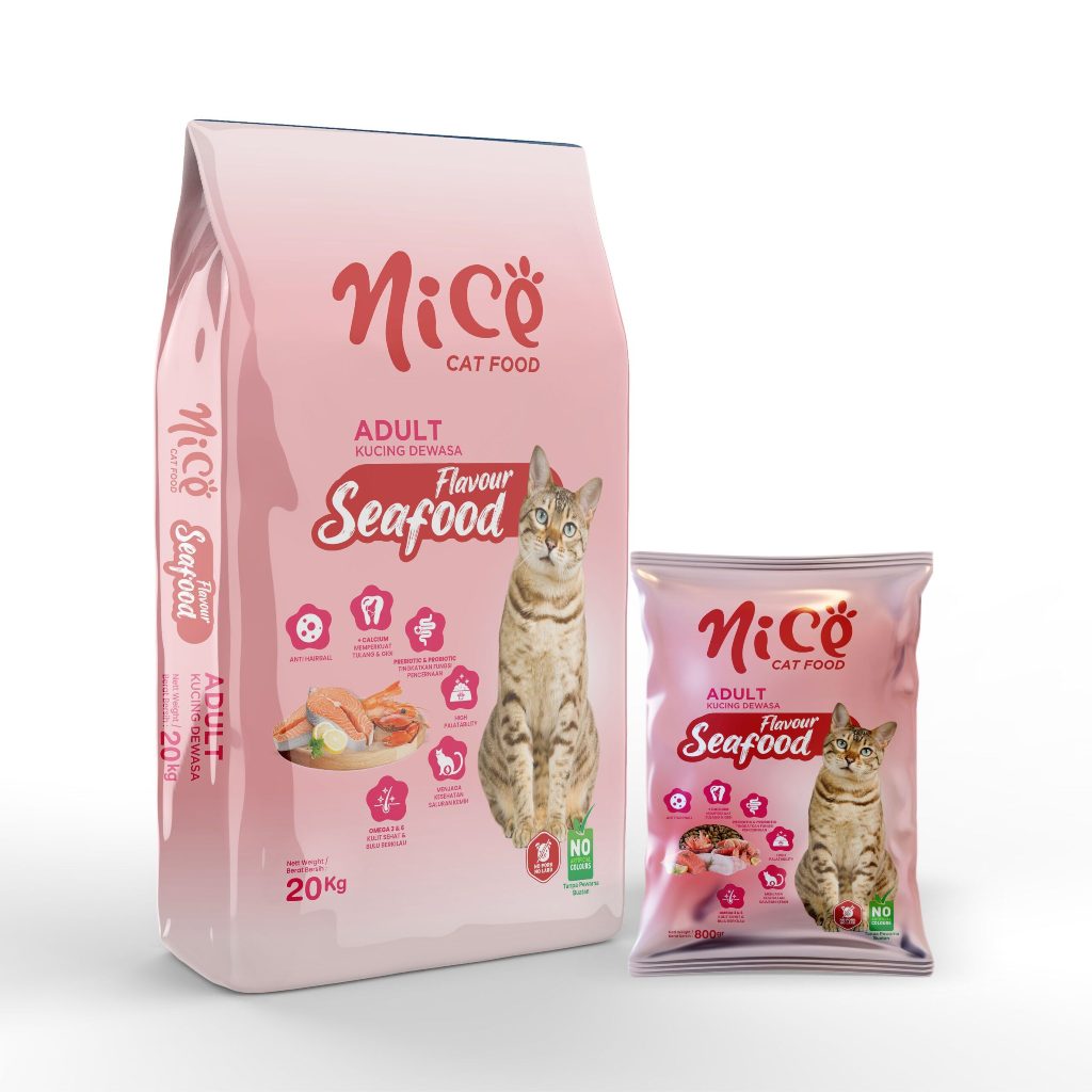 Jual NICE pakan kucing kemasan 20kg DRY FOOD CAT | Shopee Indonesia