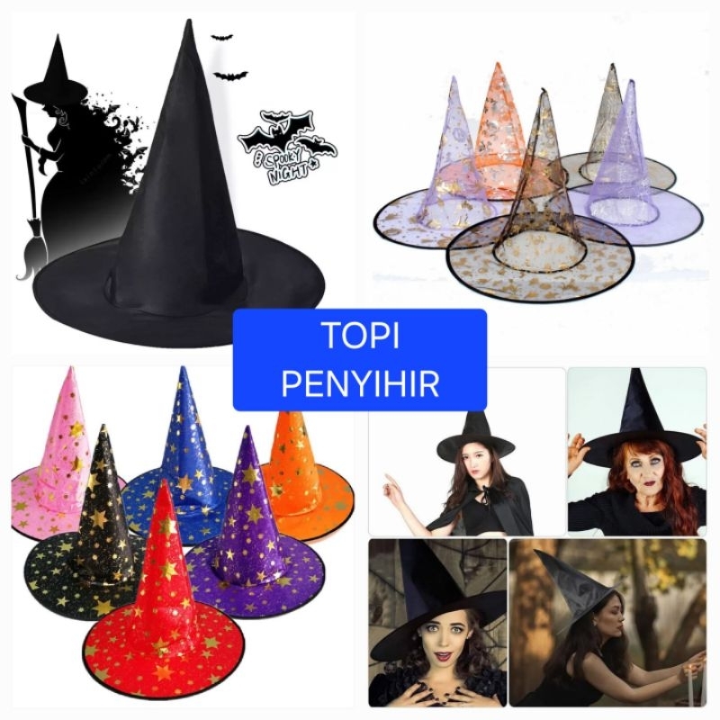 Jual MS | Topi penyihir / witch hat / topi nenek sihir / topi cosplay ...