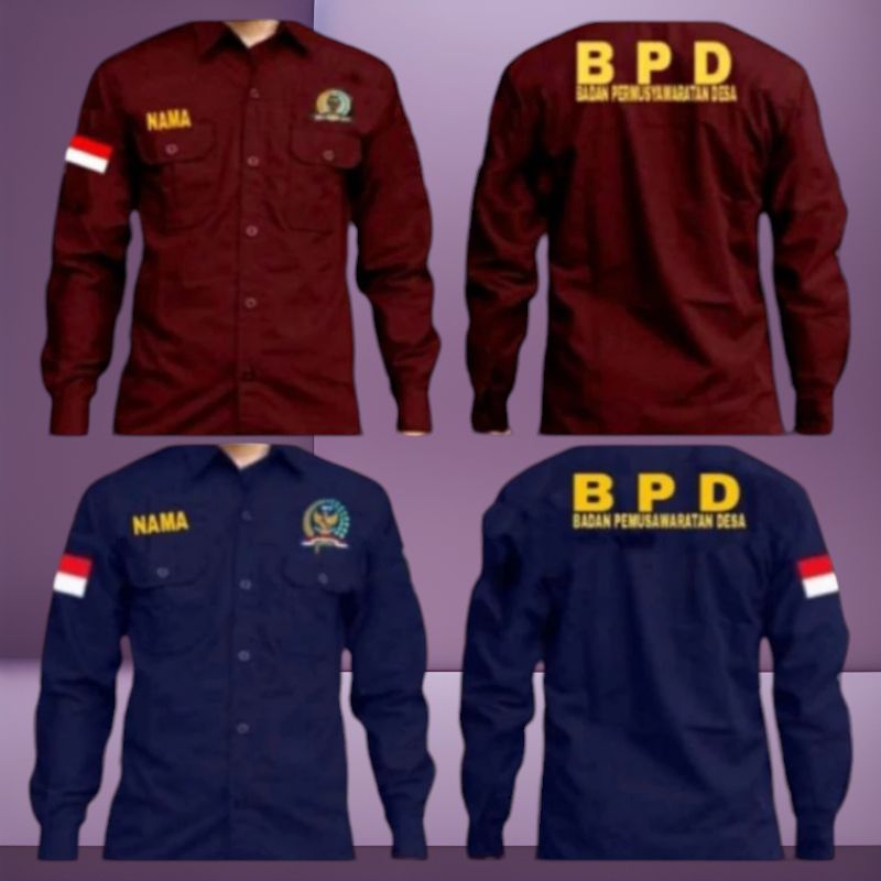 Jual kemeja kerja baju pdh seragam kerja BPD free bordir nama | Shopee ...