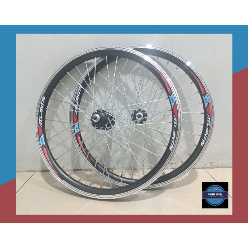 Jual WHEEL SET 20 ATLANTIS PACIFIC HITAM BESI Wheel set 20 Murni Siap ...