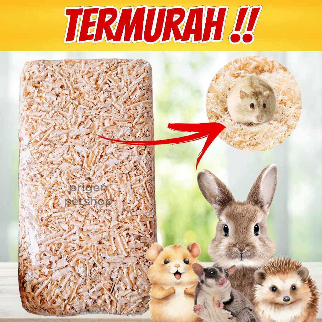 Jual TERMURAH !! Serbuk Kayu Bedding Hamster - Alas Kandang Hamster ...