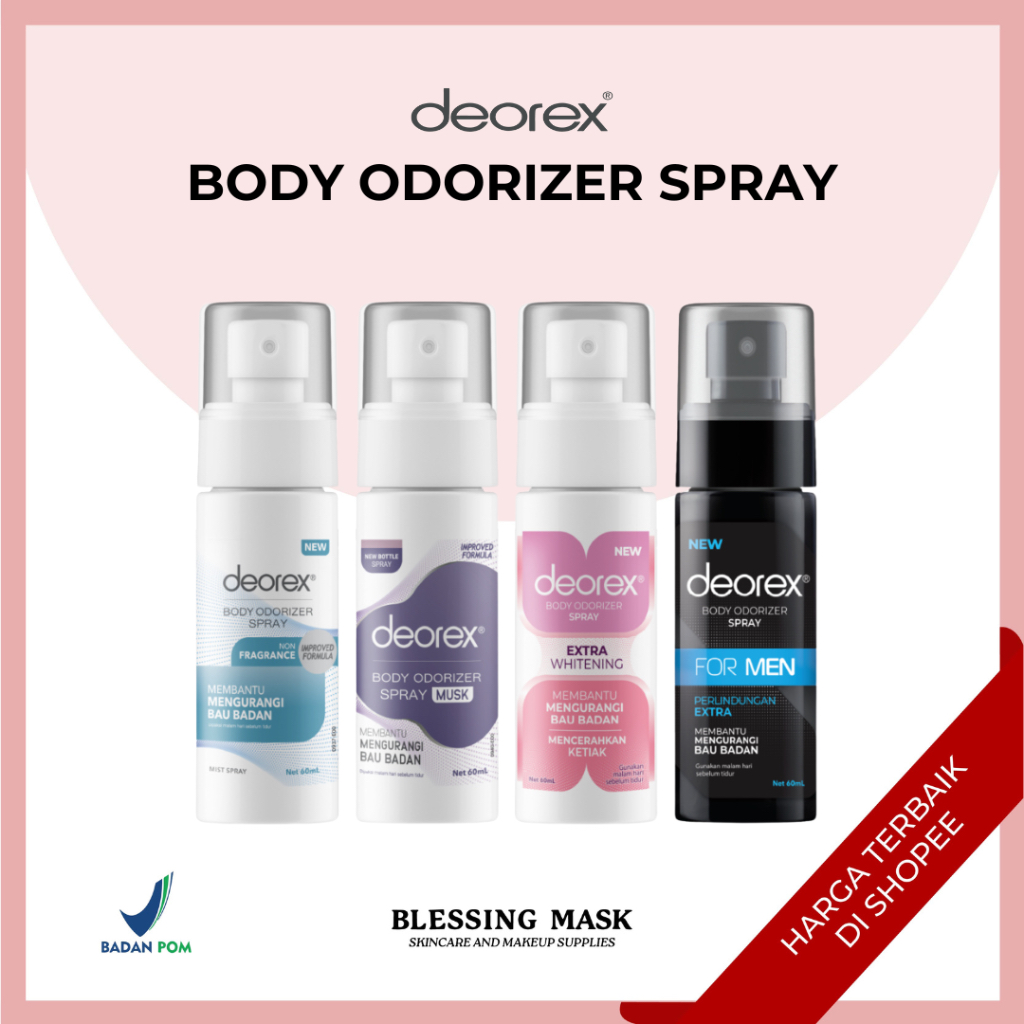 Jual Deorex Body Odorizer Spray - 60mL | Body Spray | Penghilang Bau ...