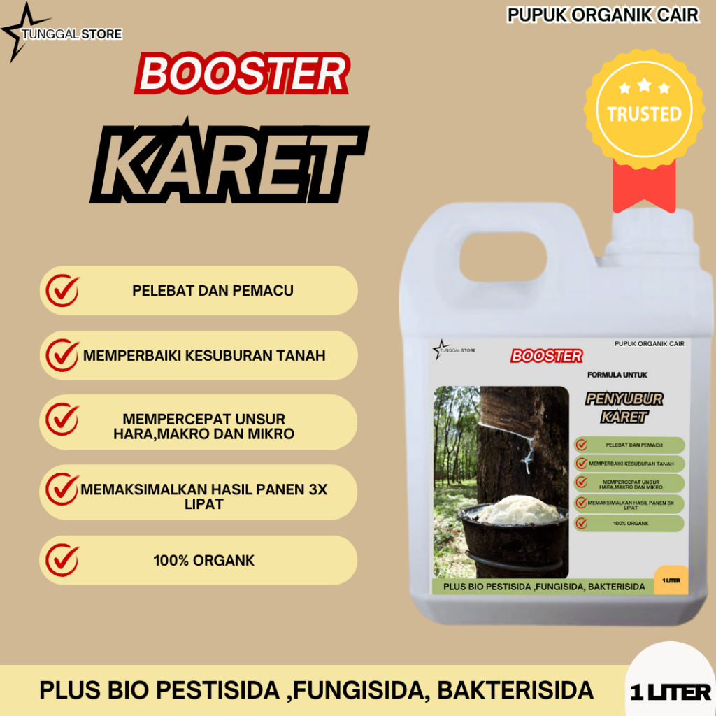 Jual Pupuk organik cair 1lt. pupuk Karet Penambah Getah / Pupuk Getah ...