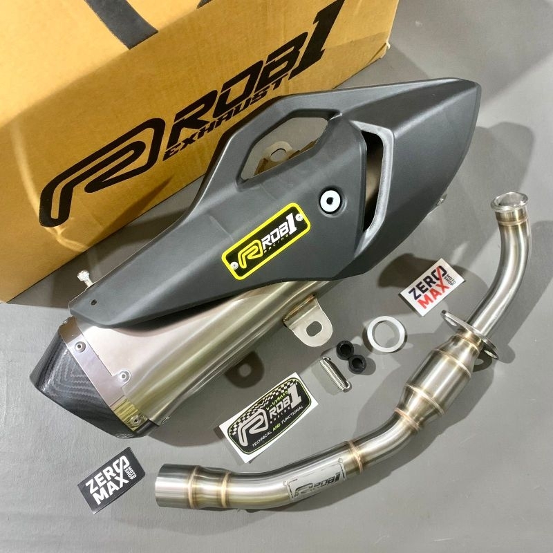 Jual Knalpot ROB1 Standar Racing Oval Power Boom New NMAX Turbo Tech ...