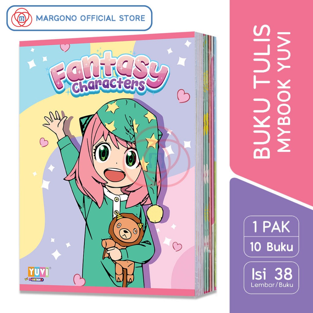 Jual My Book Yuvi Buku Tulis Fantasy Girl 38 Lembar - 10 Buku | Shopee ...