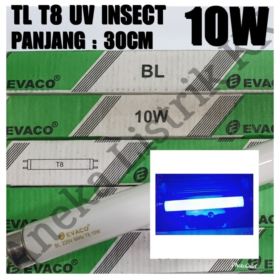 Jual EVACO TL 10W UV INSECT KILLER SERANGGA NYAMUK TLD T8 10 W WATT REFILL | Shopee Indonesia