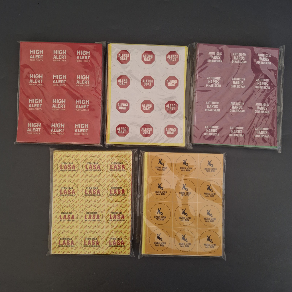 Jual Stiker Label Penanda Obat - High alert - Lasa - Resiko Jatuh ...