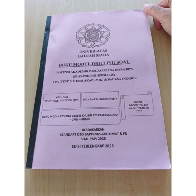 Jual Buku Soal TPA PAPs UGM PASCASARJANA Latsol Tryout S2 S3 | Shopee ...