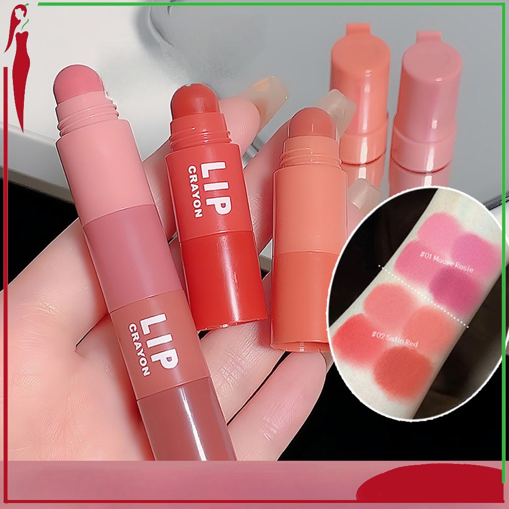 Jual CAPPUVINI Lipstick Crayon Isi 4 Warna Waterproof Lipstik Matte 4 ...