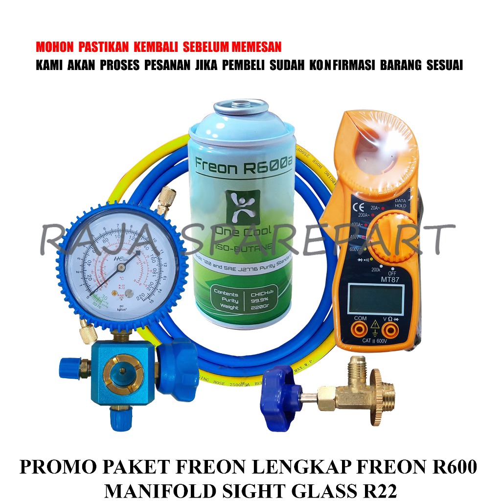 Jual PAKET PENGISIAN FREON / PROMO FREON + TANG / PAKET FREON LENGKAP ...