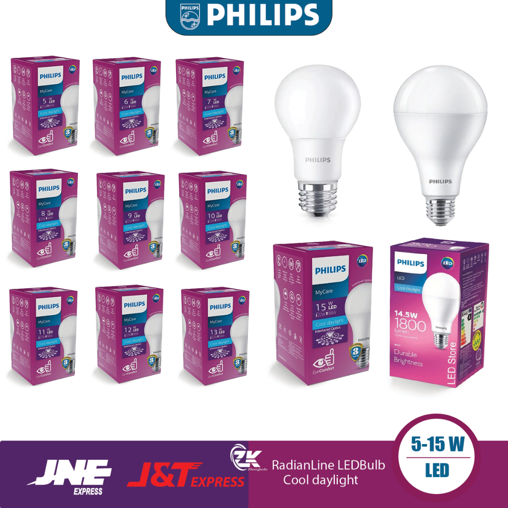 Jual Lampu Led Philip 5 W - 15 Watt Essential Bulb Mycare Lampu 5w 6w ...