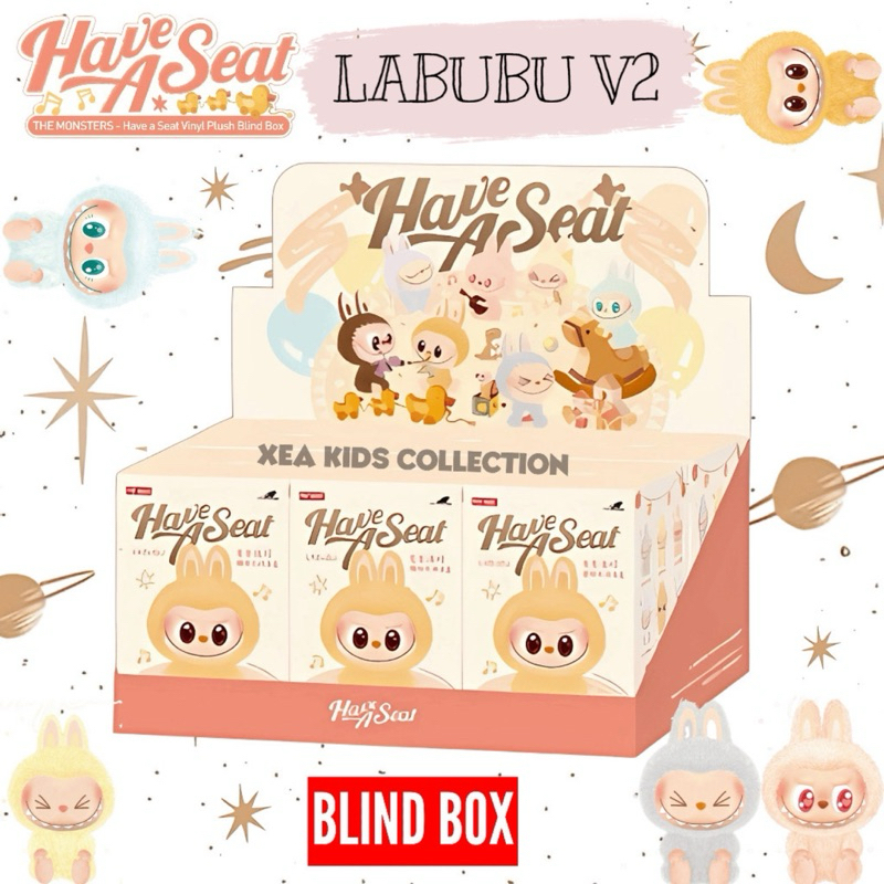 Jual ( READY STOCK ) LABUBU V2 HAVE A SEAT 6 COLORS BLIND BOX BLIND BOX ...