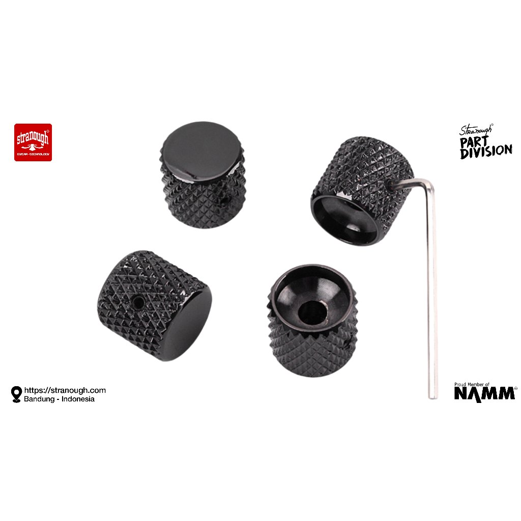 Jual Heavy Knurl Metal Flat Top Barrel Knob With Lock (Black) | Shopee ...