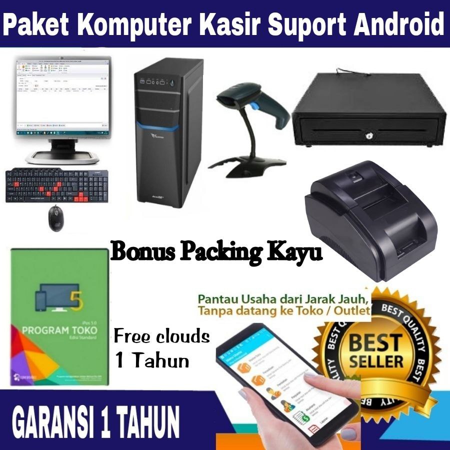 Jual PAKET KOMPUTER KASIR SIAP PAKAI LENGKAP DENGAN MASTER BARANG GARANSI 1 TAHUN | Shopee Indonesia