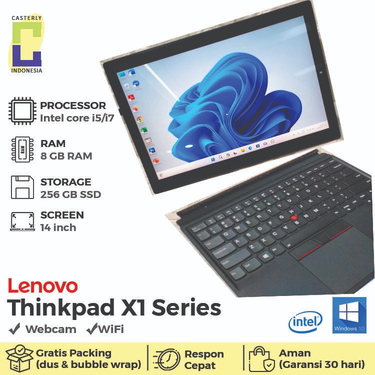 Jual Lenovo thinkpad x1 tablet core i5/i7 16/512 2 in 1 12 inch 2K ...