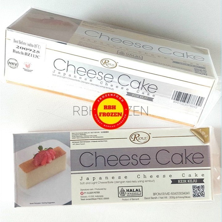 Jual Rious Japanese Cheese Cake / Keik Keju 200 Gr | Shopee Indonesia