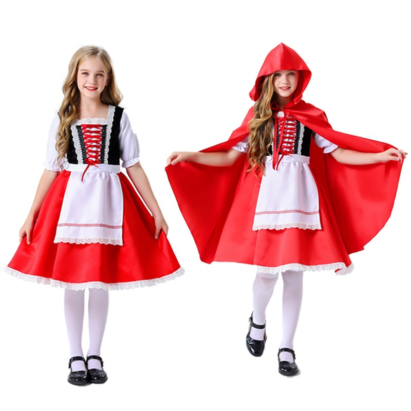 Jual Kostum Halloween Anak Little Red Riding Hood kostum cosplay ...