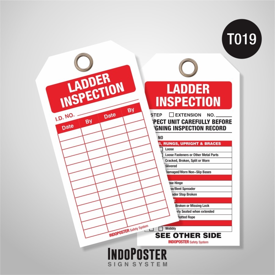 Jual Tag Out LOTO PVC Safety K3 Ladder Inspection Pengecekan ...
