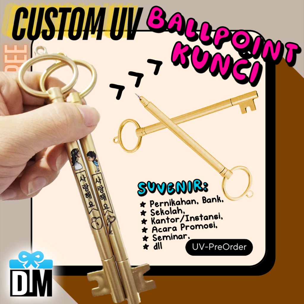 Jual Custom Suvenir Nikah Bolpen Pena Kunci Key Model Couple Pena Pen ...
