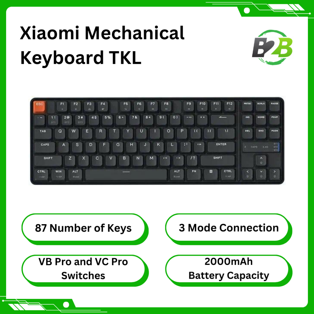 Jual Xiaomi Mechanical Keyboard TKL VB Pro / VC Pro 3 Mode Wireless ...