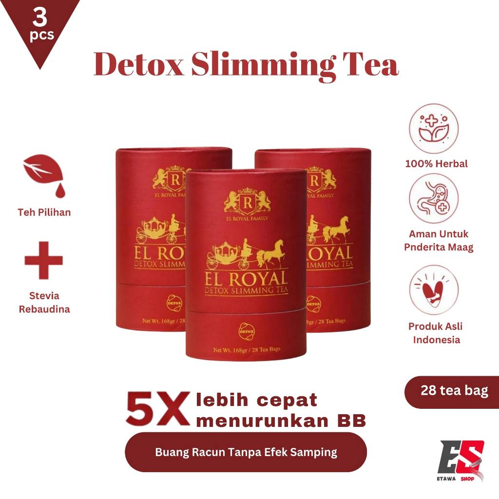 Jual El Royal Detox Slimming Tea - Teh Detox Herbal Original 5x Lebih Cepat Menurunkan Berat ...