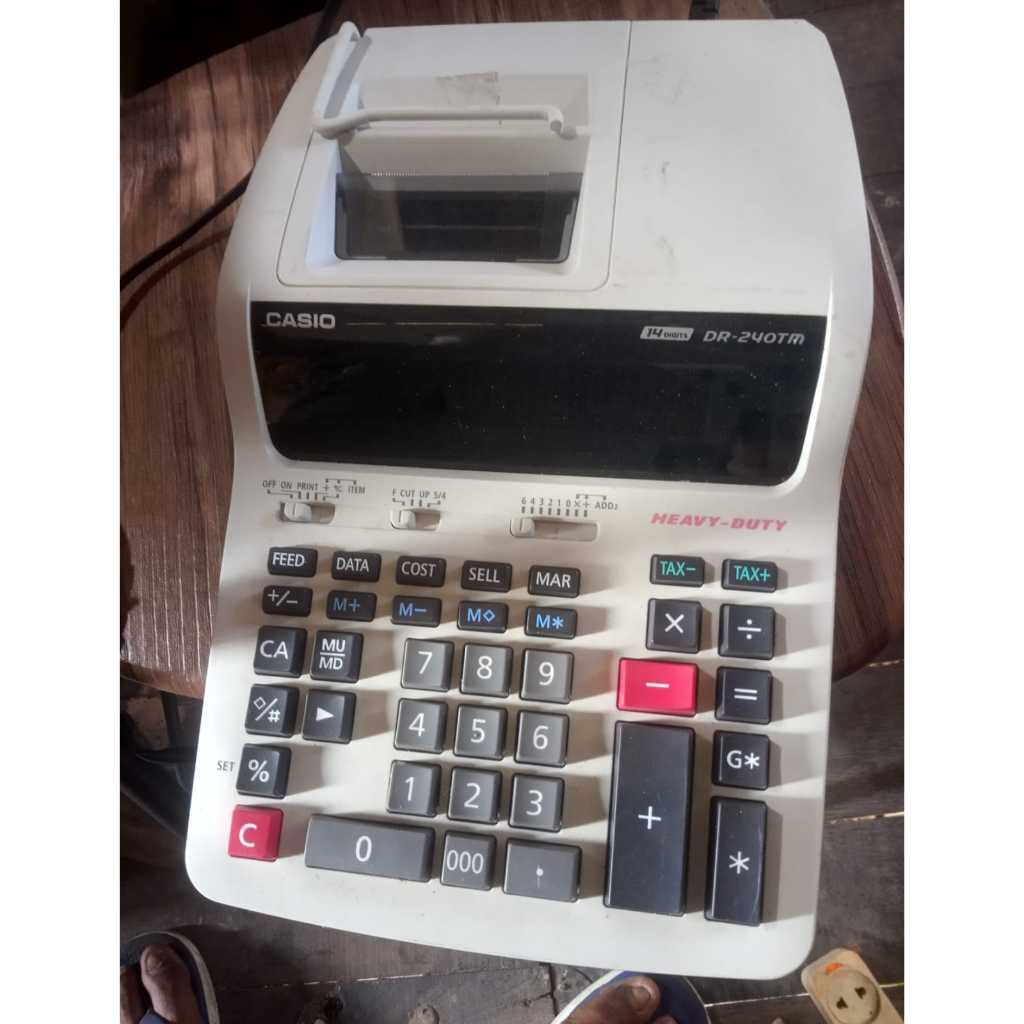 Jual Kalkulator Mesin (Struk) Casio DR 240-TM 14 Digit - Ex. Kantor ...