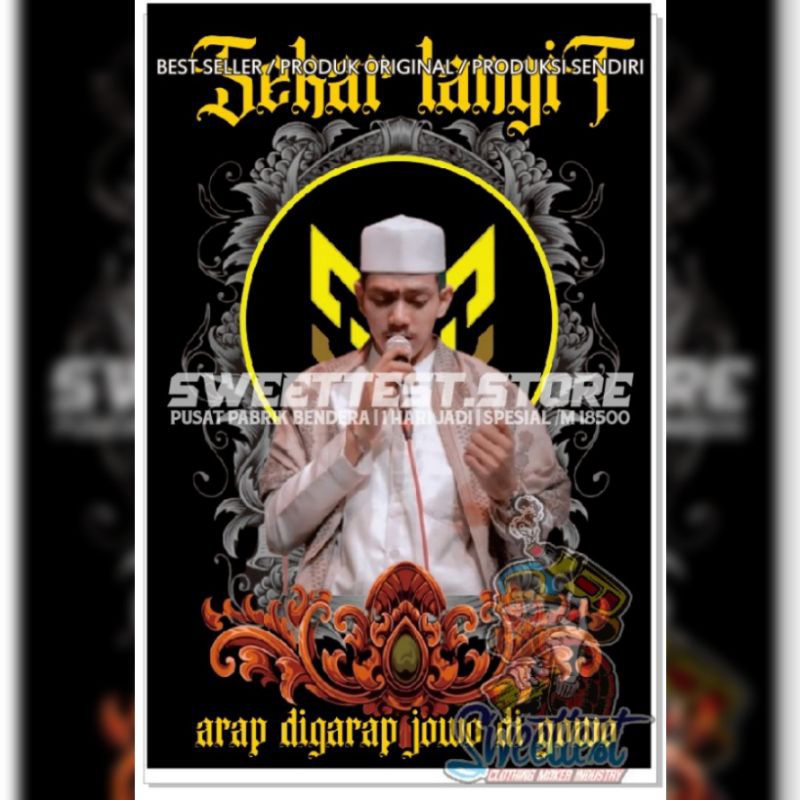 Jual 1 HARI JADI + FREE STICKER, BENDERA PRINTING CUSTOM SOLO, CETAK ...