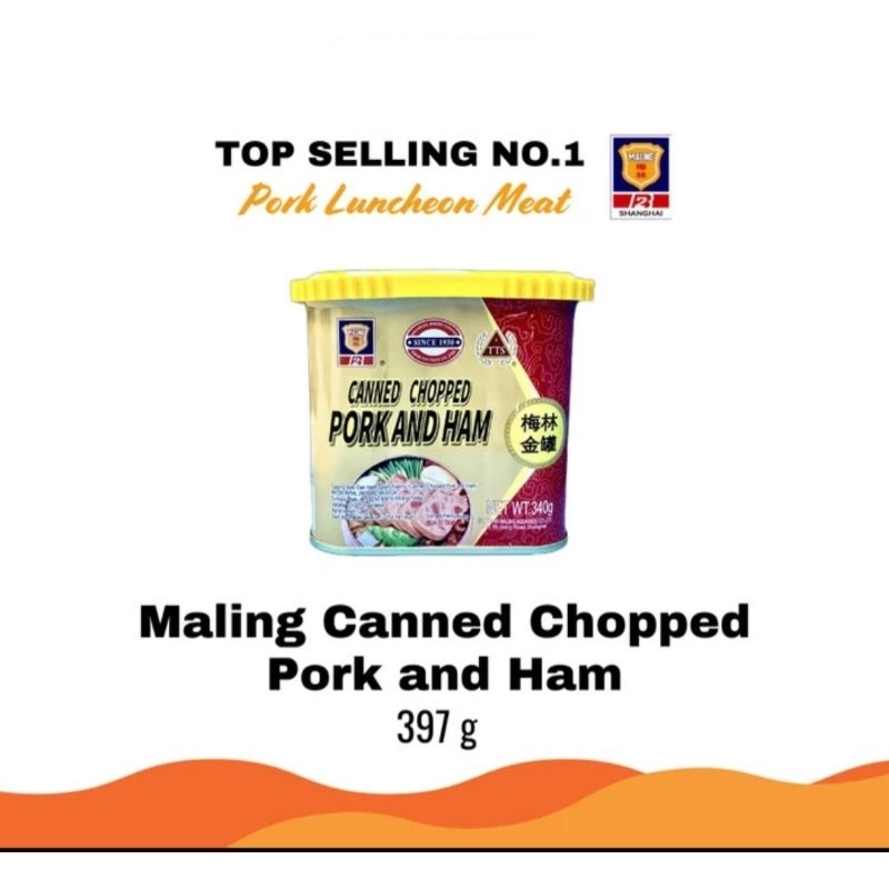 Jual Maling Ma Ling TTS Canned Chopped Pork And HAM 340gr | Shopee ...