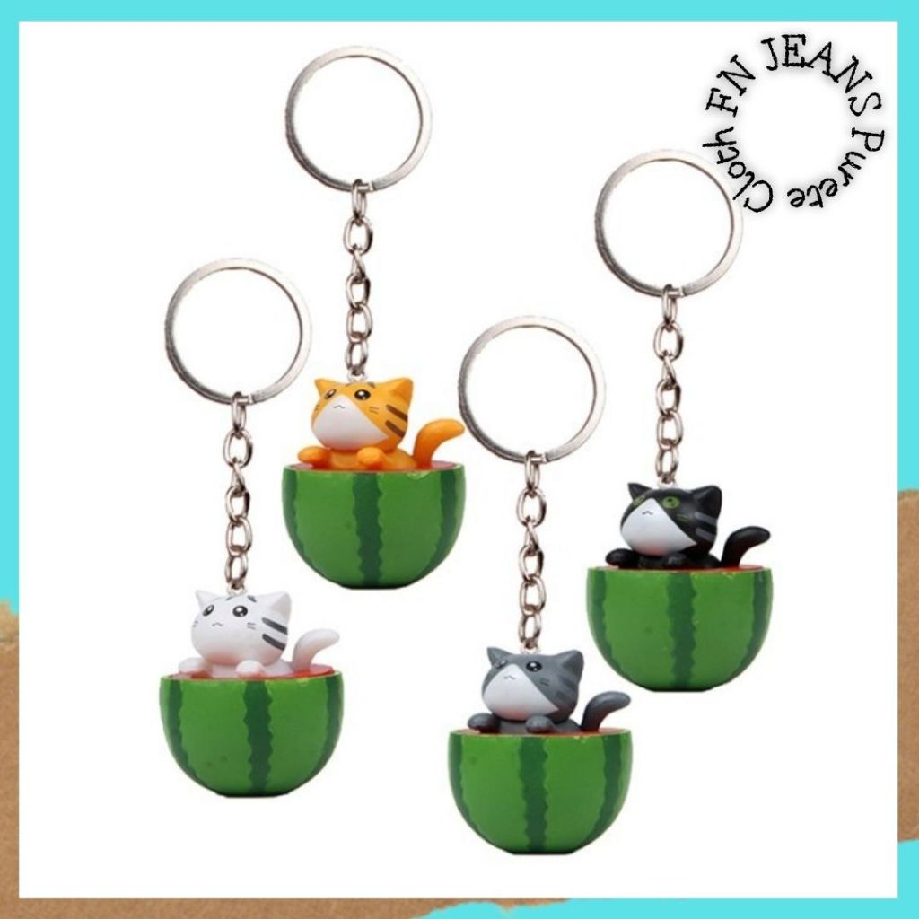 Jual Watermelon Kitty Keychain Gantungan Kunci Model Kucing Lucu KYC 20 ...