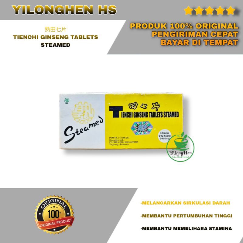 Jual Tienchi Ginseng Tablets Steamed Isi 36 Obat Peninggi Badan Anak ...